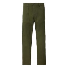 Cargohose, Herren, Gr. 54, N-Gr, gr&uuml;n (dunkelkhaki), Web, Obermaterial: 97% Baumwolle, 3% Elasthan, United Colors Of Benetton, unifarben, lang, Hosen Cargohose