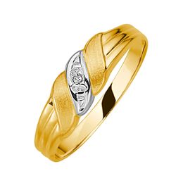Fingerring Lady Gr. 19, gold (gelbgold 375), Fingerringe, Damen, 19, Metall, Fingerring