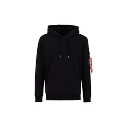 Hoodie Alpha Industries "R Print Hoodie", Damen, Gr. XL, schwarz, Obermaterial: 80% Baumwolle, 20% Polyester, regular fit, Sweatshirts Hoodie