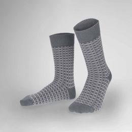 Socken Hudson "Socke Link", Herren, Gr. 39-42, blau (denim blau 0551), Obermaterial: 82% Baumwolle CO. 15% Polyamid PA. 3% Elasthan EL., Socken Socken