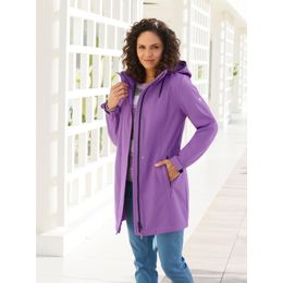 Softshelljacke Casual Looks, Damen, Gr. 46, lila, 94% Polyester, 6% Elasthan, unifarben, Jacken Softshelljacke