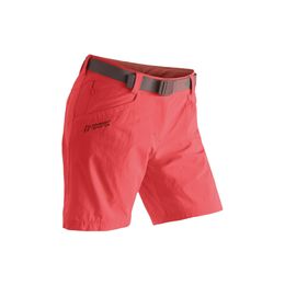 Funktionsshorts Maier Sports "Lulaka Shorts", Damen, Gr. 34, Normalgr&ouml;&szlig;en, rot (karminrot), 90% Polyamid, 10% Elasthan, Hosen Funktionsshorts, Damen Shorts, kurze Wanderhose, Outdoorhose mit 4 Taschen, Regular Fit