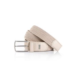 Flechtg&uuml;rtel MONTI "HAMBURG", Herren, Gr. 105, beige (creme), Materialmix, unifarben, G&uuml;rtel Flechtg&uuml;rtel, 3,5 cm breit, Elastischer Flechtg&uuml;rtel, Casual-Business-Sportiv