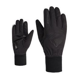Fahrradhandschuhe Ziener "DOMMI-Z bike glove junior", Kinder, Gr. XL, schwarz, Materialmix, Handschuhe Fahrradhandschuhe