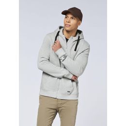 Sweatjacke Chiemsee, Herren, Gr. XL (56/58), grau (neutral gray melange), 90% Baumwolle, 10% Viskose, meliert, Sweatjacken Sweatjacke