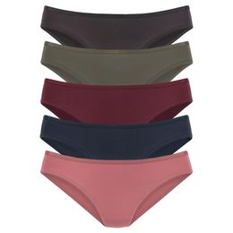 Jazz-Pants Slips Vivance, Damen, Gr. 36/38, bunt (altrosa, navy, khaki, bordeaux, anthrazit), Single Jersey, Obermaterial: 95% Baumwolle, 5% Elasthan, unifarben, bequem, Unterhosen Jazz-Pants Slips, aus elastischer Baumwoll-Qualit&auml;t