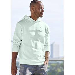 Hoodie John Devin, Herren, Gr. S (44/46), gr&uuml;n (mint), angeraute Sweatware, Obermaterial: 60% Baumwolle, 40% Polyester, unifarben, regular fit normal, Rundhals, angesetztes B&uuml;ndchen, Sweatshirts Hoodie, Langarm, Sweatshirt mit Rundhals und Kapuze, Baumwollmischung