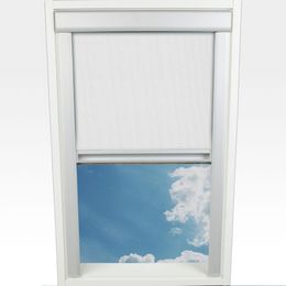 Dachfensterrollo Liedeco "Verdunkelung" Gr. 6, wei&szlig;, B:61,3cm H:116cm, Polyester, Rollos, Dachfensterrollo