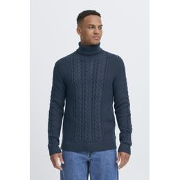 Stehkragenpullover Blend "BHBASIM Roll", Herren, Gr. M, cornstalk, Strick, Obermaterial: 50% Baumwolle, 47% Polyacryl, 3% Nylon, unifarben, regular fit normal, Rippb&uuml;ndchen, Pullover Stehkragenpullover