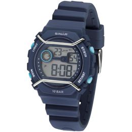 Digitaluhr SINAR, blau, Armbanduhren, Herren, Digitaluhr, Quarzuhr, Armbanduhr, Herrenuhr, Silikonarmband, digital, Monat, Tag