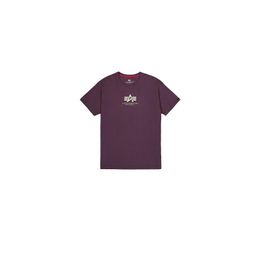T-Shirt Alpha Industries "Basic T-Shirt ML", Herren, Gr. XXL, lila (plum), Obermaterial: 100% Baumwolle, Shirts T-Shirt