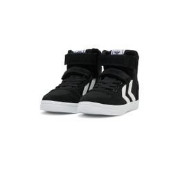 Sneaker Hummel "SLIMMER STADIL HIGH JR", M&auml;dchen, Gr. 27, schwarz, Leder, Textil, Schuhe Sneaker