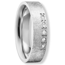 Silberring ONE ELEMENT "Zirkonia Freundschaft Partner Ring aus 925 Silber" Gr. 48, silber, Fingerringe, Damen, 48,mit Zirkonia, Silber 925 (Sterlingsilber), Silberring