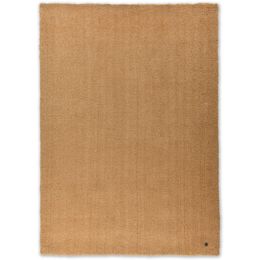 Hochflor-Teppich Tom Tailor HOME "Shaggy Teppich Cozy", gold (goldfarben), B:65cm H:25mm L:135cm, Polyester, Teppiche, Hochflor-Teppich, Uni Farben, auch in Pastell Farben, weich & kuschelig