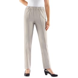 Jerseyhose Classic Basics, Damen, Gr. 20, Kurzgr&ouml;&szlig;en, grau (stein), 100% Polyester, unifarben, lang, Hosen Jerseyhose