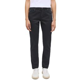 Slim-fit-Jeans Mustang "Style Crosby Relaxed Slim", Damen, Gr. 40, L&auml;nge 34, blau (schwarz), Denim/Jeans, Obermaterial: 85% Baumwolle, 10% Elastomultiester, 5% Elasthan, slim fit, Jeans Slim-fit-Jeans