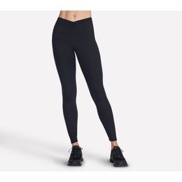 Leggings Skechers "GOFLEX SLIM FL HW LEGGING", Damen, Gr. XL, N-Gr, schwarz, Obermaterial: 79% Polyester, 21% Elasthan, Hosen Leggings