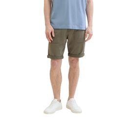 Bermudas Tom Tailor, Herren, Gr. 31, N-Gr, gr&uuml;n (smokey olive gr&uuml;n), Obermaterial: 97% Baumwolle, 3% Elasthan, unifarben, regular fit kniefrei, Hosen Bermudas, Sommerhose mit Utility Details
