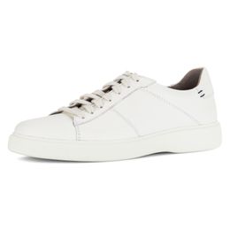 Sneaker Pius Gabor, Herren, Gr. 10,5 (45), wei&szlig; (sanftes wei&szlig;), Glattleder, unifarben, Schuhe Sneaker, Freizeitschuh, Halbschuh, Schn&uuml;rschuh, Ziern&auml;hte, G-Weite