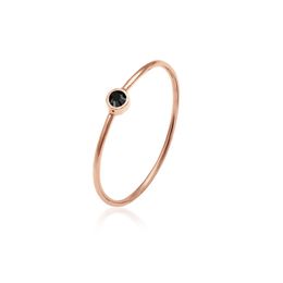 Silberring Elli "Ring Stacking Basic Kristalle 925 Silber" Gr. 50, rosa (rosegold), Fingerringe, Damen, 50, Silber 925 (Sterlingsilber), Silberring