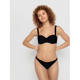 B&uuml;gel-Bikini-Top LSCN BY LASCANA "Gina", Damen, Gr. 40, Cup C, schwarz, Recycling-Polyamid, unifarben, Bikini-Oberteile B&uuml;gel-Bikini-Top, mit Ziern&auml;hten