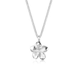 Kette mit Anh&auml;nger Elli "Halskette Frangipani Bl&uuml;te 925 Silber" Gr. 45, silber, Halsketten, Damen, 45, ohne Stein, Silber 925 (Sterlingsilber), Kette mit Anh&auml;nger