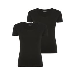 Kurzarmshirt YSABEL MORA, Damen, Gr. S, schwarz, Single Jersey, Obermaterial: 95% Baumwolle, 5% Elasthan, figurbetont h&uuml;ftbedeckend, Rundhals, Shirts Kurzarmshirt, mit Rundhals, elastisch, Baumwollmix, weich, Basic