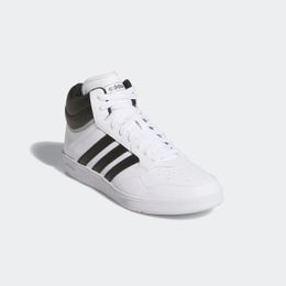 Sneaker adidas Sportswear "HOOPS 4.0 MID", Herren, Gr. 45, schwarz-wei&szlig; (cloud wei&szlig;, core schwarz, grau two), Synthetik, Schuhe Sneaker