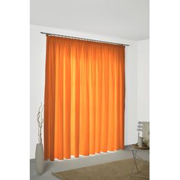 Vorhang WIRTH "Felsted" Gr. 2, orange, B:132cm H:180cm, Jacquard, Polyester, Gardinen, Vorhang