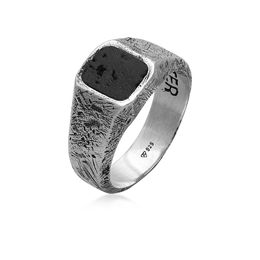 Siegelring HAZE & GLORY "Ring Siegelring - Firestarter 925 Silber" Gr. 66, silber, Fingerringe, Herren, 66, ohne Stein, Silber 925 (Sterlingsilber), 10mm, Siegelring
