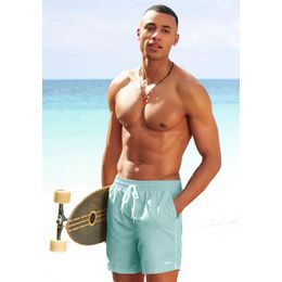 Badeshorts Bench., Herren, Gr. L (52), N-Gr, gr&uuml;n (mint), Microfaser, Microfaser, Polyester, kontrastfarbene Details, Badehosen Badeshorts, in modischen Pastellfarben