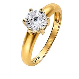 Fingerring Lady Gr. 19, gold (gelbgold 585), Fingerringe, Damen, 19, Gold Metall, Gold, Metall, Fingerring
