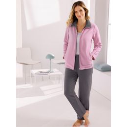 Hausanzug feel good, Damen, Gr. 18/19, rosa (ros&eacute;, anthrazit), 100% Polyester, Homewear-Sets Hausanzug