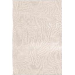 Teppich OTTO HOME "Segovia, Supersoft, 3D- Design, weiche Haptik, modernes Design" Gr. 3, beige (creme), B:120cm H:9mm L:170cm, Kunstfaser, Teppiche, Teppich, Hoch-Tief-Struktur, Wohnzimmer, Esszimmer, Schlafzimmer
