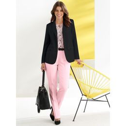 Blusenblazer Classic Basics "Blazer", Damen, Gr. 38, schwarz, 100% Polyester, Blazer Blusenblazer