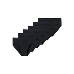 Slip Schiesser "Slip 6PACK Supermini "95/5" 6er Pack", Herren, Gr. M, schwarz, Obermaterial: 95% Baumwolle CO. 5% Elasthan EL., Unterhosen Slip