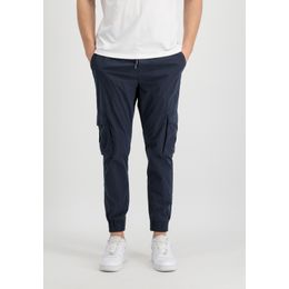Jogginghose Alpha Industries "Nylon Cargo Jogger", Herren, Gr. 3XL, Normalgr&ouml;&szlig;en, blau (rep.blau), Obermaterial: 100% Polyester, Hosen Jogginghose
