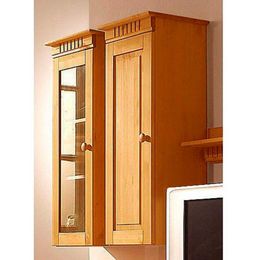 H&auml;ngevitrine OTTO HOME "Cubrix, wahlweise mit oder ohne Glast&uuml;r", beige (natur gebeizt, gewachst), B:35cm H:85cm T:28cm, Massivholz, Schr&auml;nke, H&auml;ngevitrine, aus sch&ouml;nem massivem Kiefernholz, Breite 35 cm, H&ouml;he 85 cm