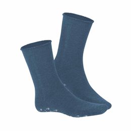 Socken Hudson "Socke Homepads", Herren, Gr. 43-46, braun (light, jeans 0277), Obermaterial: 65% Polyacryl PAN. 28% Wolle WO. 5% Polyamid PA. 2% Elasthan EL., Socken Socken