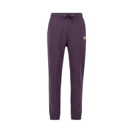 Jogginghose Alpha Industries "Basic Jogger SL", Herren, Gr. M, Normalgr&ouml;&szlig;en, lila (plum), Obermaterial: 80% Baumwolle, 20% Polyester, Hosen Jogginghose