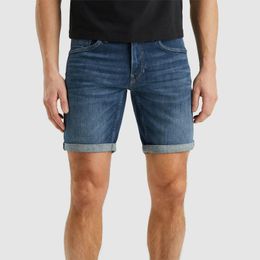 PME-Legend Shorts PME LEGEND "NIGHTFLIGHT SHORTS", Damen, Gr. 34, N-Gr, blau (mittel blau), Web, Obermaterial: 98% Baumwolle, 2% Elasthan, Hosen Shorts, Sommerhose