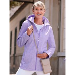 Softshelljacke Classic Basics, Damen, Gr. 56, lila (lavendel, flieder, bedruckt), 94% Polyester, 6% Elasthan, gemustert, Jacken Softshelljacke