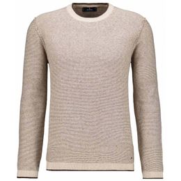 Rundhalspullover Ragman, Herren, Gr. 54, beige (beige, melange, 820), Strick, 95% Baumwolle 5% Cashmere, ohne Ausschnitt, Pullover Rundhalspullover