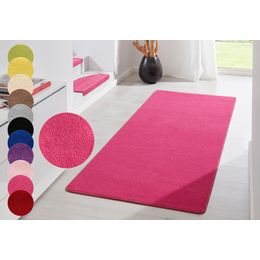 Teppich Hanse Home "Fancy" Gr. 13, pink, B:80cm H:7mm L:300cm, Kunstfaser, Teppiche, Teppich, Kurzflor, L&auml;ufer, uni, gekettelt, Wohnzimmer, Schlafzimmer, Esszimmer
