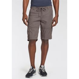 MAN'S WORLD Bermudas MAN'S WORLD, Herren, Gr. 38, N-Gr, grau, Web, Obermaterial: 98% Baumwolle, 2% Elasthan, unifarben, bequem, Hosen Bermudas