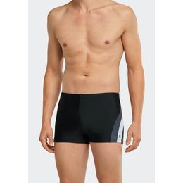 Badepants Schiesser "Nautical Active", Herren, Gr. 6, N-Gr, schwarz (000, schwarz), Gewirkt, Obermaterial: 82% Polyamid, 18% Elasthan, Badehosen Badepants, mit komfortablem Innenslip, Bindekordel