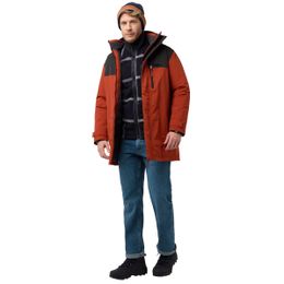 Funktionsparka Jack Wolfskin "GLETSCHERSEE", Damen, Gr. L, rot (intense rust), Obermaterial: 100% Polyamid, hoch geschlossener Ausschnitt, mit verstellbarem Klettverschluss, Jacken Funktionsparka, W&auml;rmend, wasserdicht, &Uuml;bergangsjacke