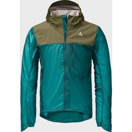 Sch&ouml;ffel Outdoorjacke SCH&Ouml;FFEL "Hybrid Jkt Flow Trail M", Herren, Gr. 52, gr&uuml;n (6895, gr&uuml;n), Oberstoff : 100% Nylon Oberstoff Mittleres R&uuml;ckenteil: 84% Nylon 16% Elasthan, relaxed fit, hoch geschlossener Ausschnitt, Jacken Outdoorjacke