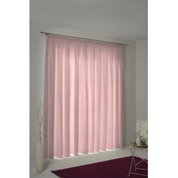 Vorhang Adam "Uni Collection" Gr. 2, rosa, B:145cm H:175cm, Jacquard, Baumwolle (Bio-Baumwolle), Gardinen, Vorhang, aus 100% Bio-Baumwolle