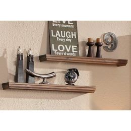 Wandboard OTTO HOME "Vilma", braun (dunkelbraun), Regale, Wandboard, Breite 89 cm, 2er Set
